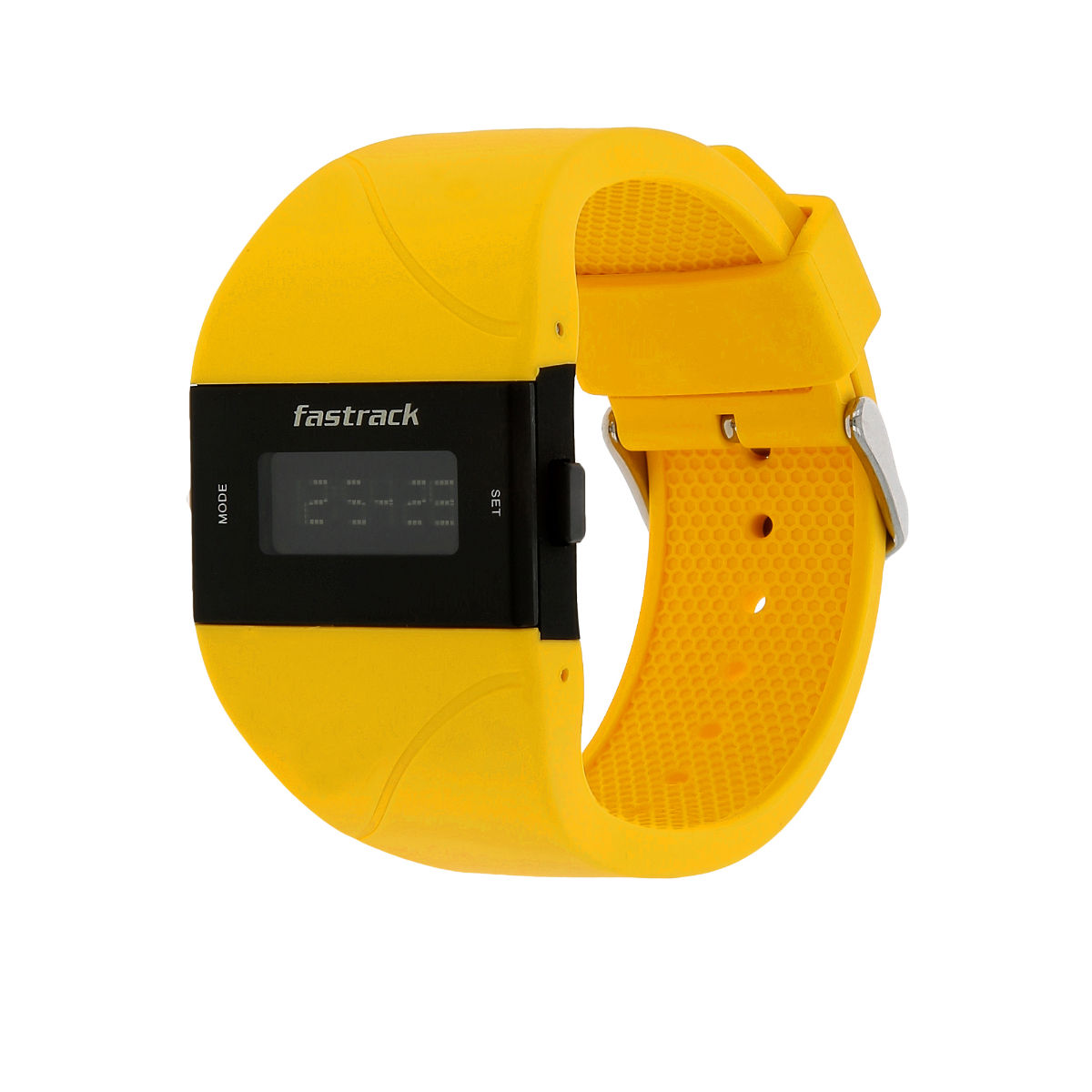 Fastrack Black Dial Yellow Silicone Strap Watch: Buy Fastrack Black ...