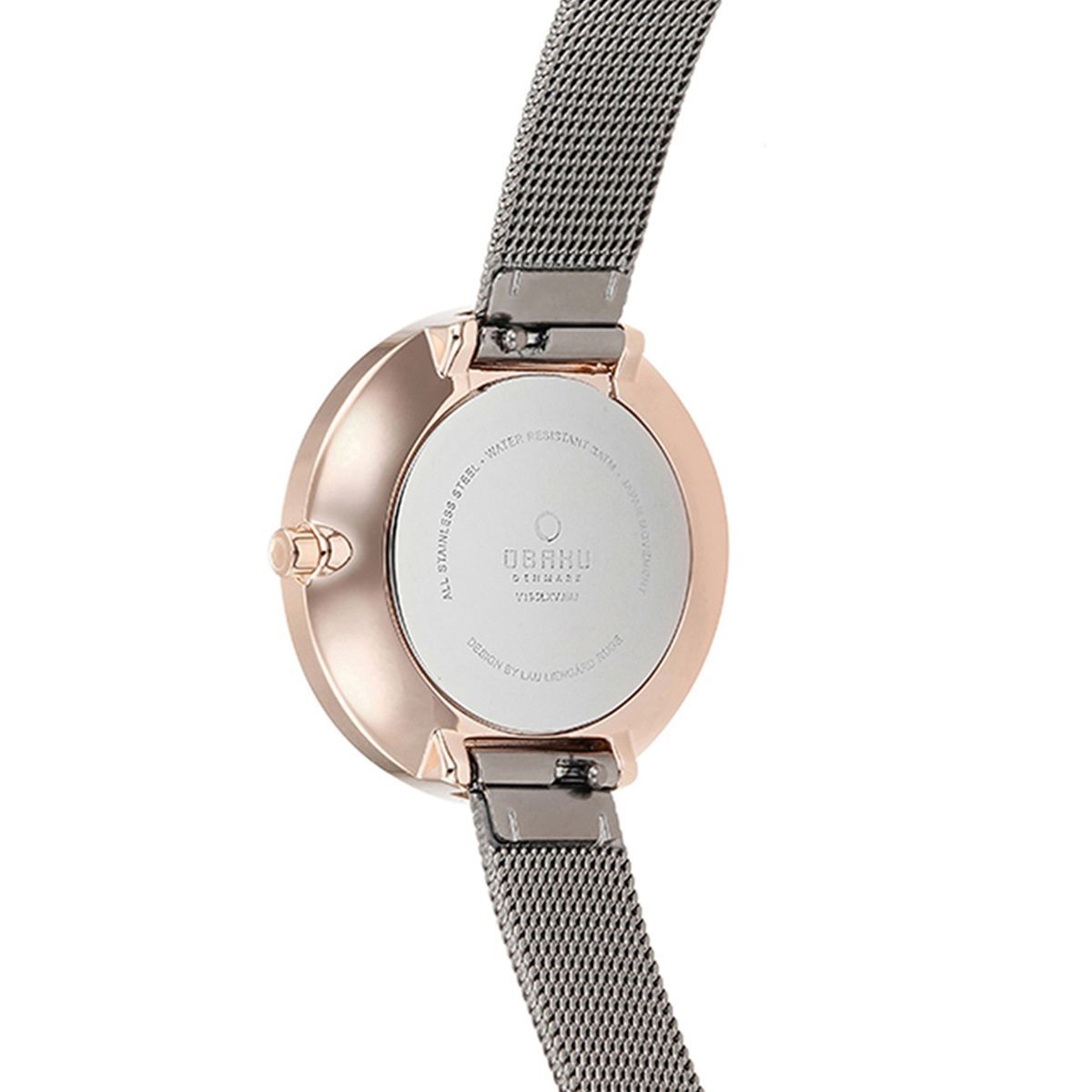 Obaku LIV-GRANITE V209LXVJMJ Grey Dial Quartz Watch For Women: Buy ...