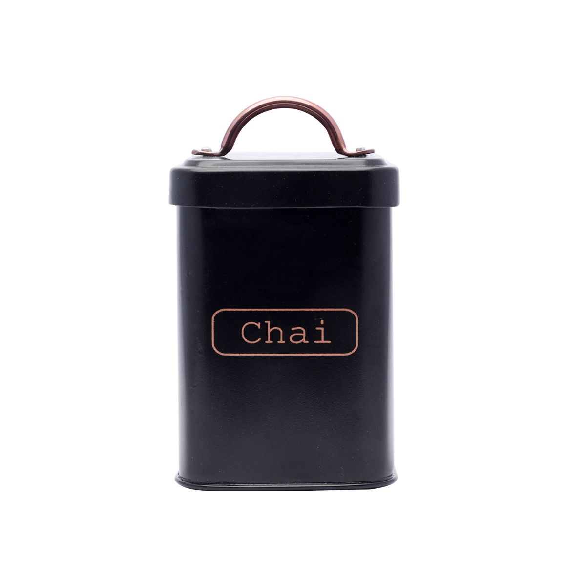 Voncasa Chai Jar Countertop Metal Storage Jar Black Mild Steel 1 Litre: Buy Voncasa Chai Jar ...