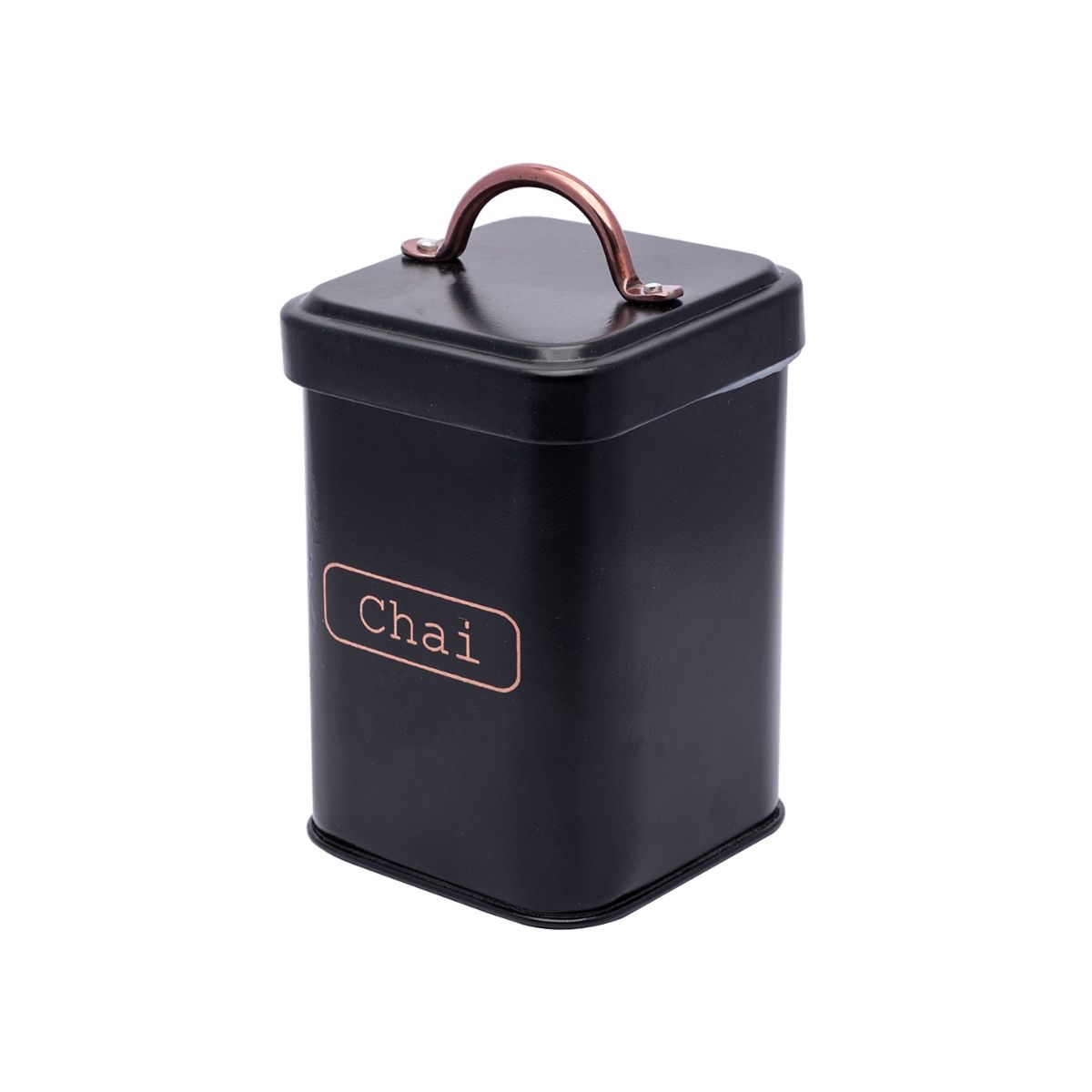 Voncasa Chai Jar Countertop Metal Storage Jar Black Mild Steel 1 Litre: Buy Voncasa Chai Jar ...