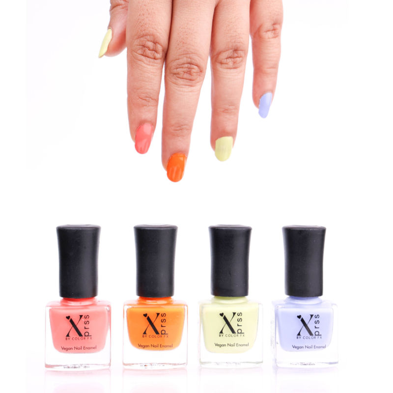Color Fx Xprss Vegan Nail Enamels - Pack Of 4: Buy Color Fx Xprss Vegan ...