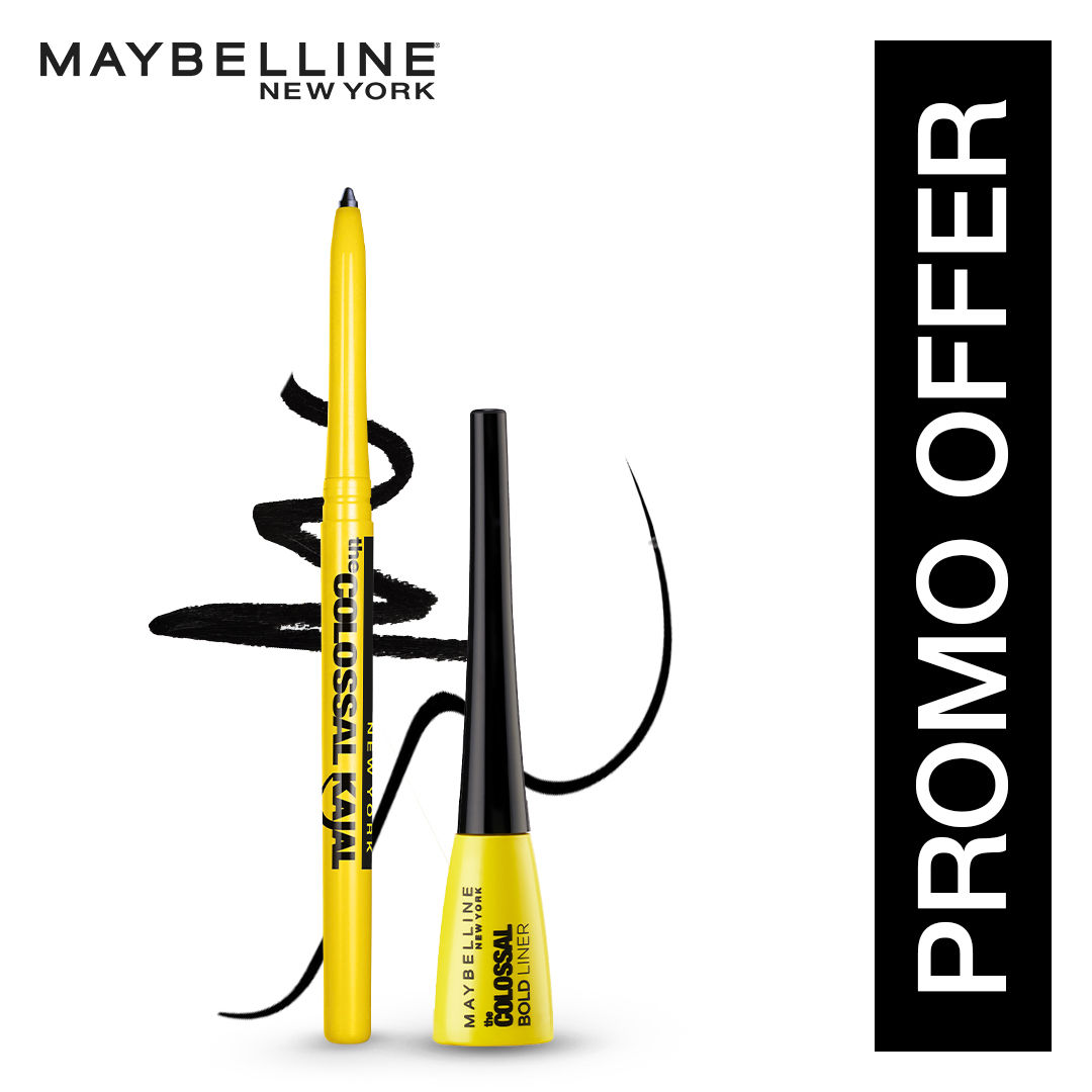 Maybelline New York Colossal Bold Liner & Colossal Kajal Combo: Buy ...