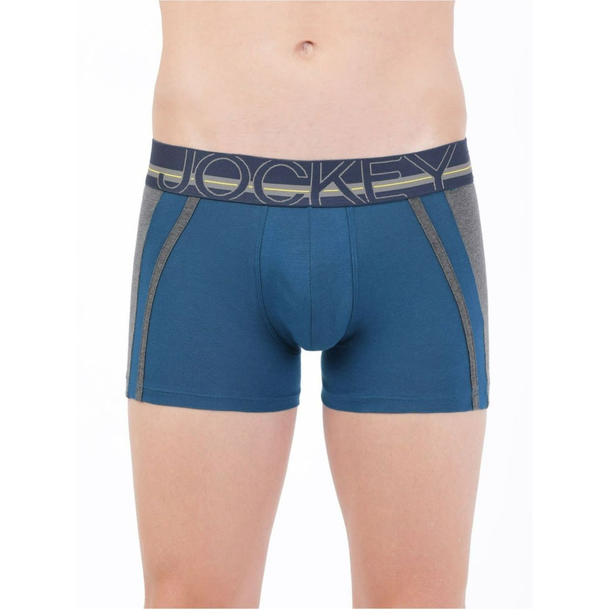 Jockey US21 Mens Super Cotton Solid Trunk with Ultrasoft Waistband-Blue ...
