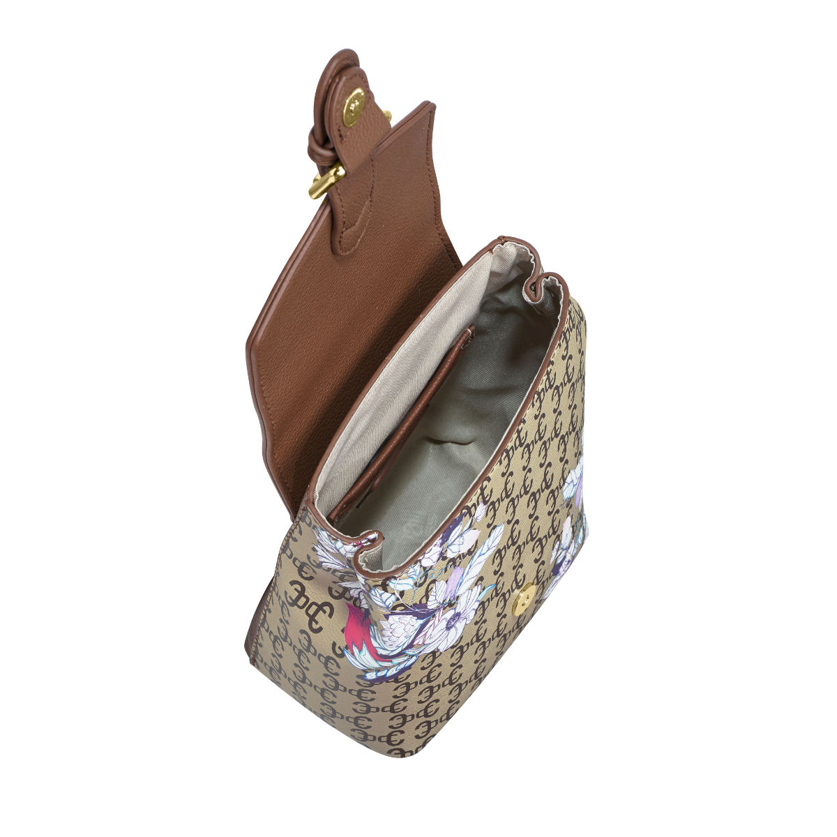 Buy Cavalli Class Greta Synthetic Leather Brown Mini Backpacks Online