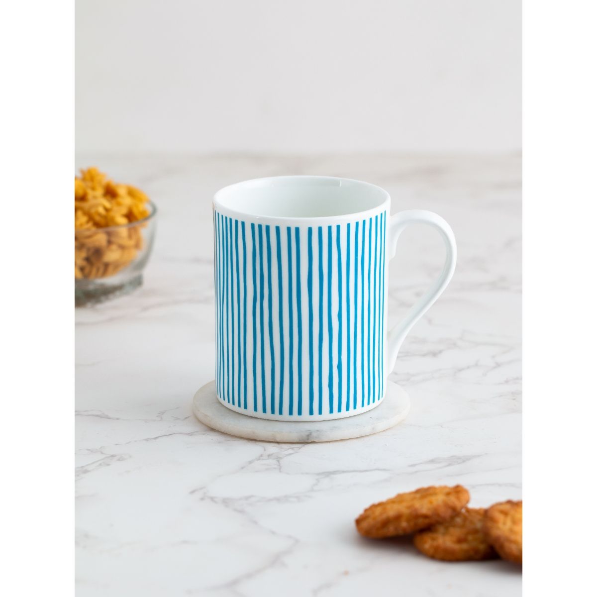 CLAY CRAFT Fine Ceramic Printed Milk, Coffee Mug - 1 Pc -350 Ml Each ...