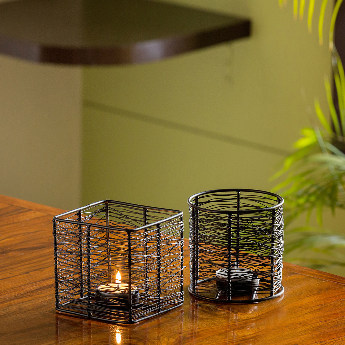 Buy ExclusiveLane Glowing Mesh Duo' Hardwired Table Tea-Light Holders ...