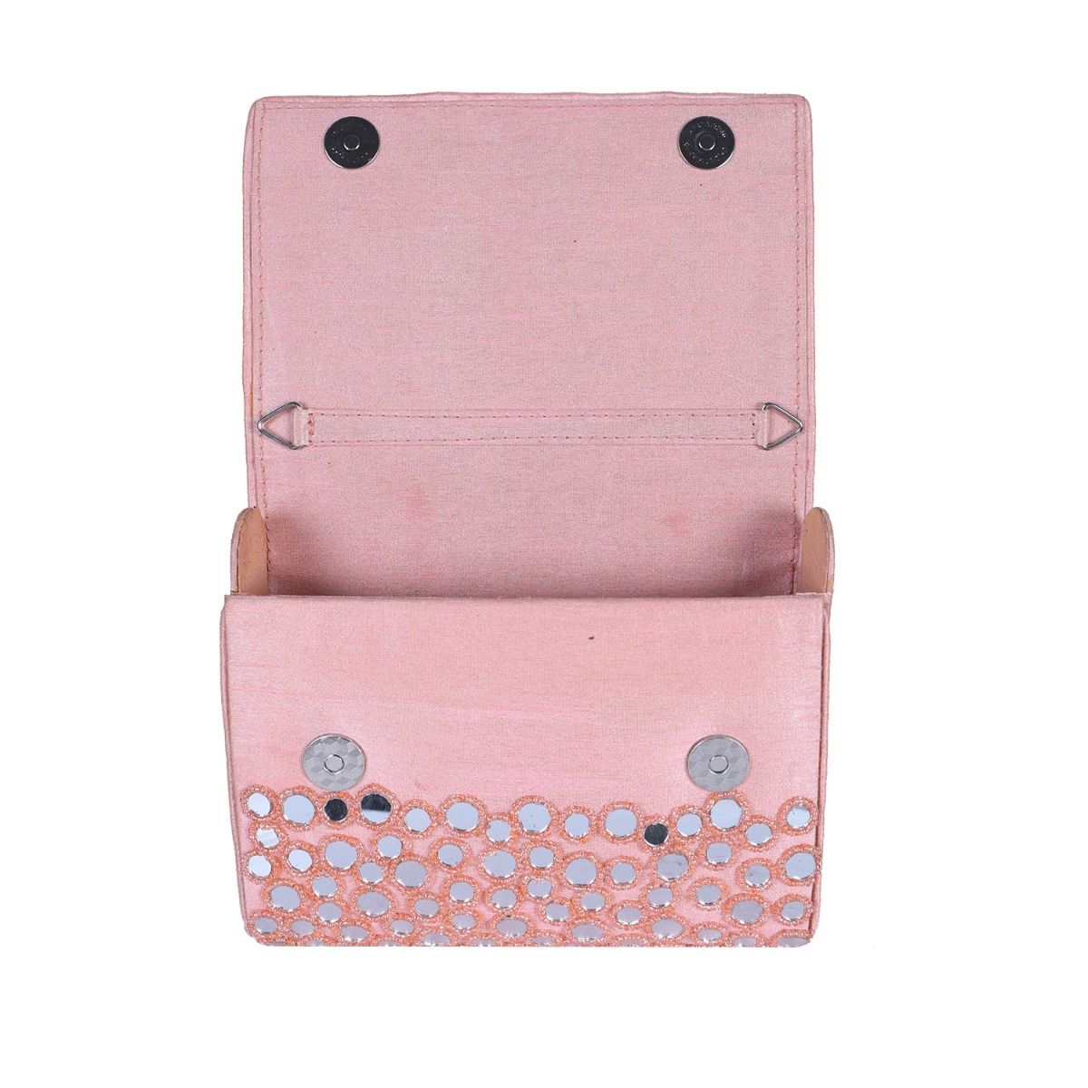 Buy Angeline Pink Mirror Embellished Sling Bag Online