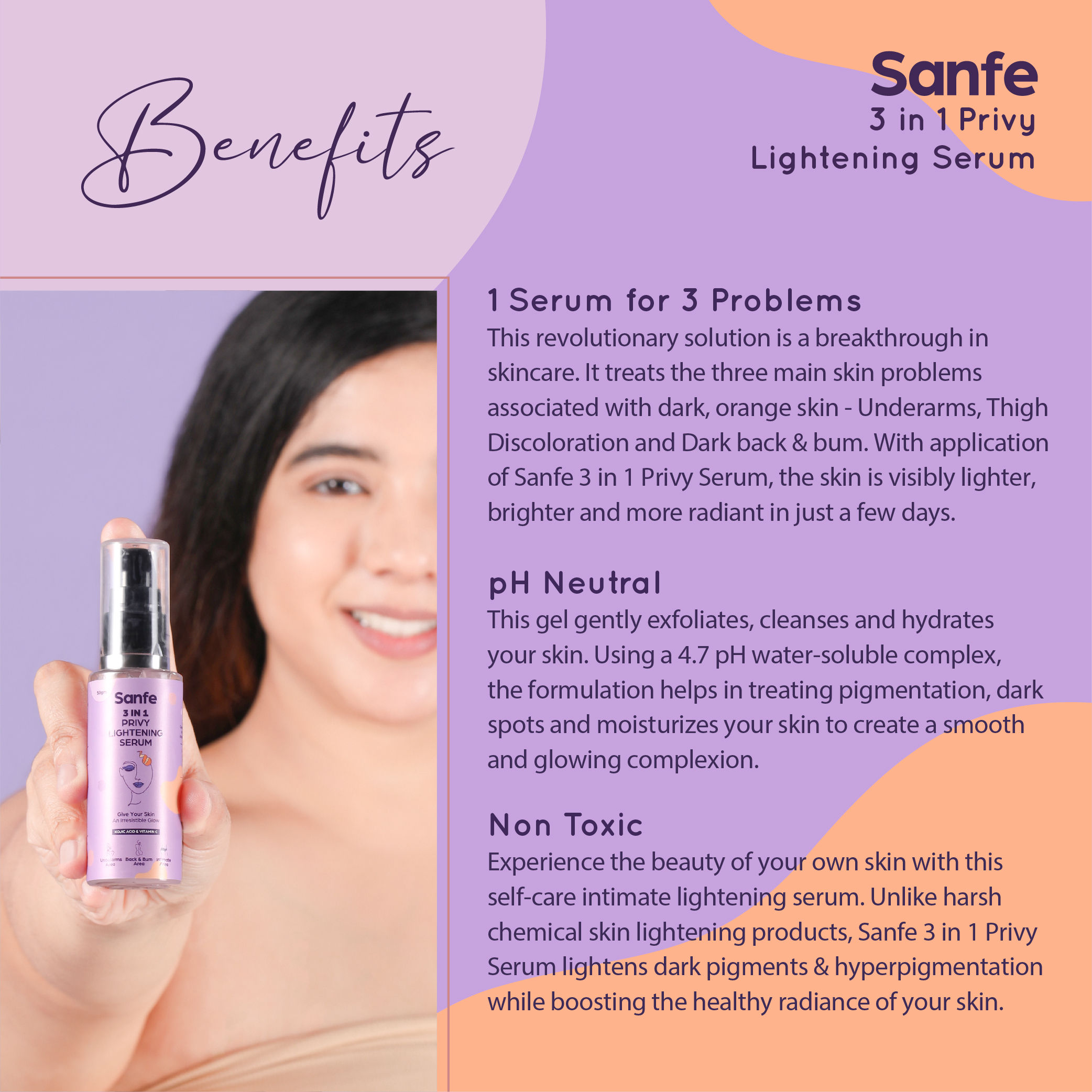 Sanfe 3 in 1 Bikini Lightening Serum for Sensitive Spots for Women ...