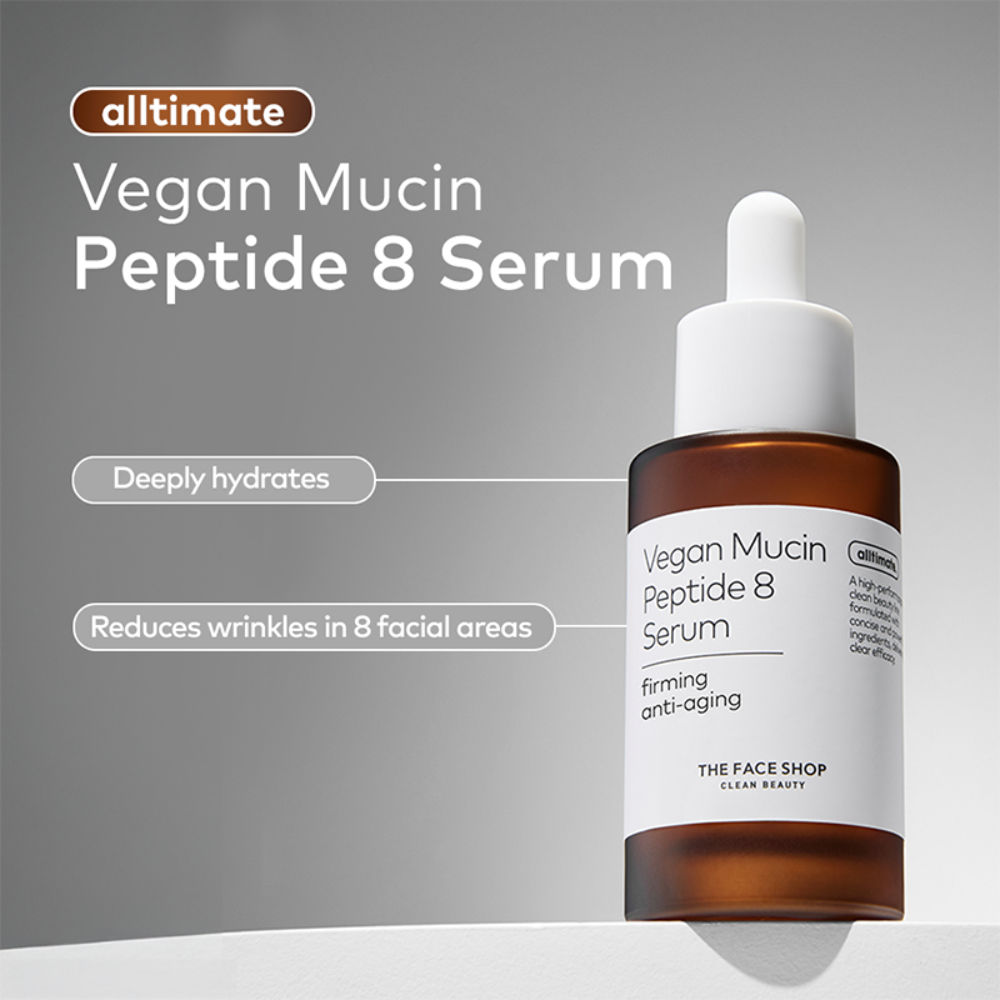 Buy The Face Shop Alltimate Vegan Mucin Peptide 8 Serum - No Snails ...