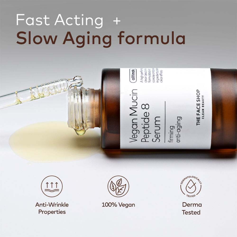 Buy The Face Shop Alltimate Vegan Mucin Peptide 8 Serum - No Snails ...