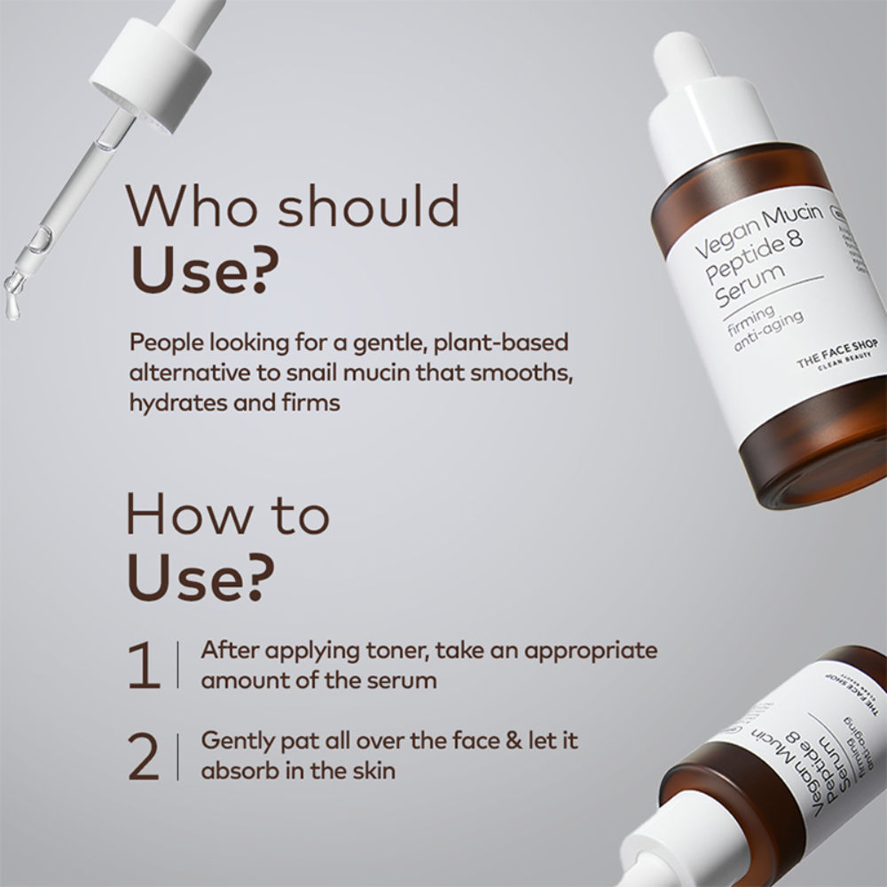 Buy The Face Shop Alltimate Vegan Mucin Peptide 8 Serum - No Snails ...