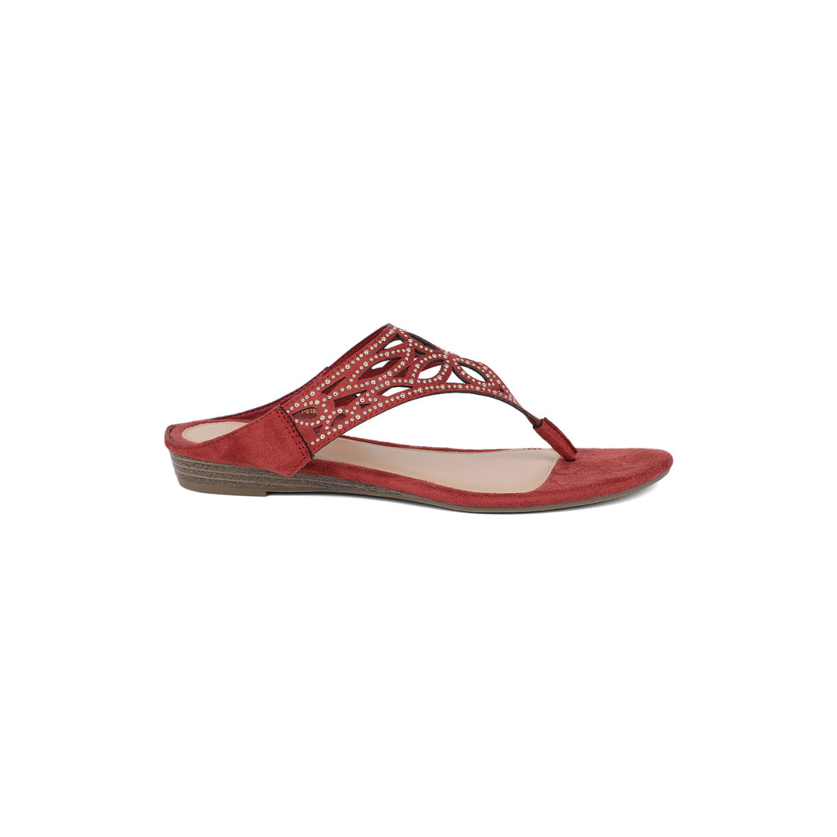 Bata Detail Pattern Red Flats: Buy Bata Detail Pattern Red Flats Online ...