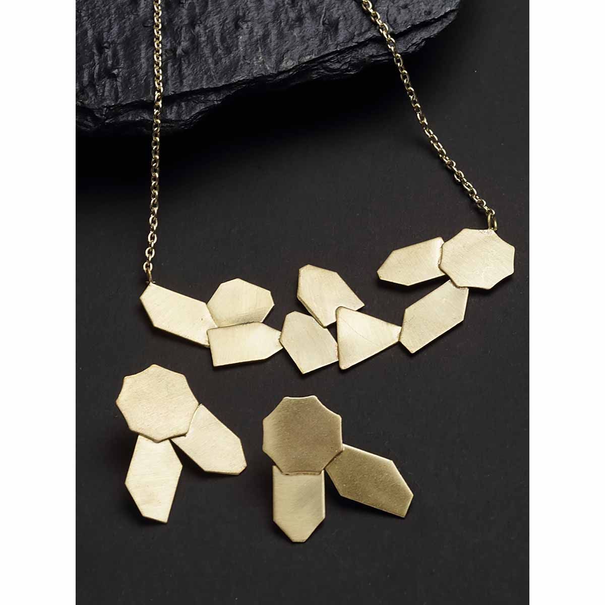 Buy Vogue Panash Gold Contempory Shaped Jewellery Sets Online