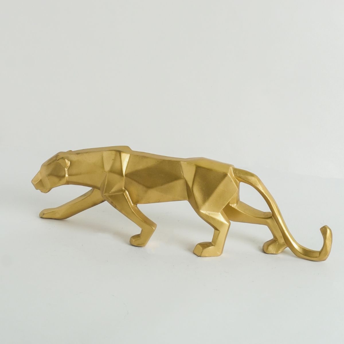Buy The Decor Mart Cubism Art Gold Geomric Leopard Statue Online