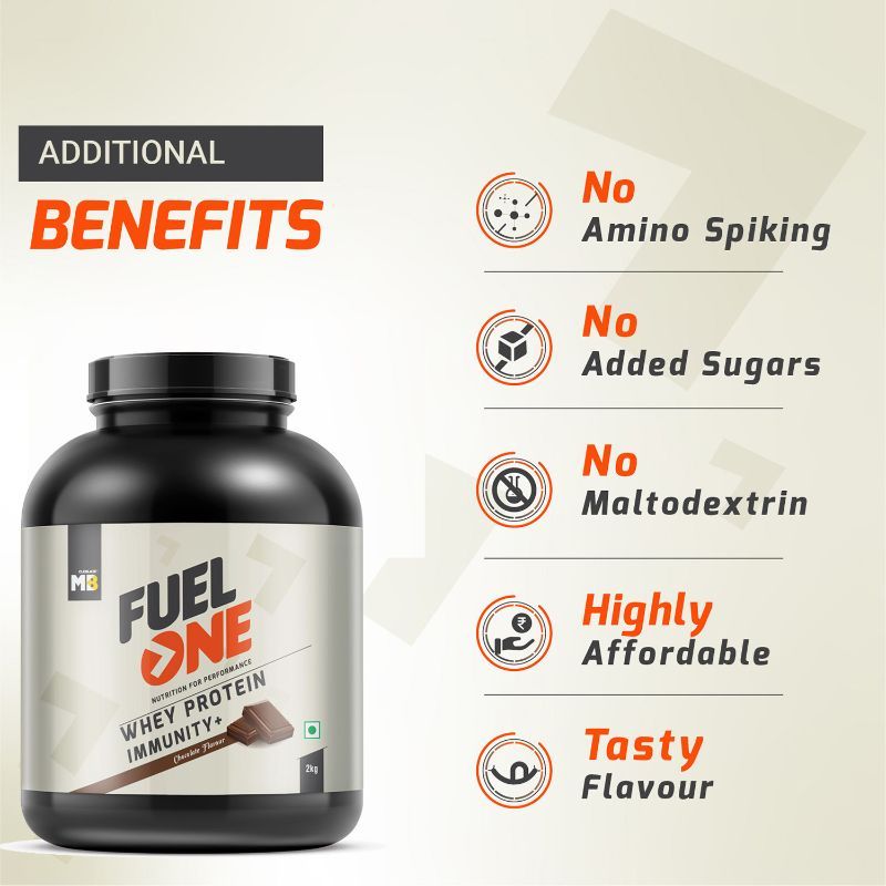 MuscleBlaze Fuel One Whey Protein Immunity+ - Chocolate: Buy ...