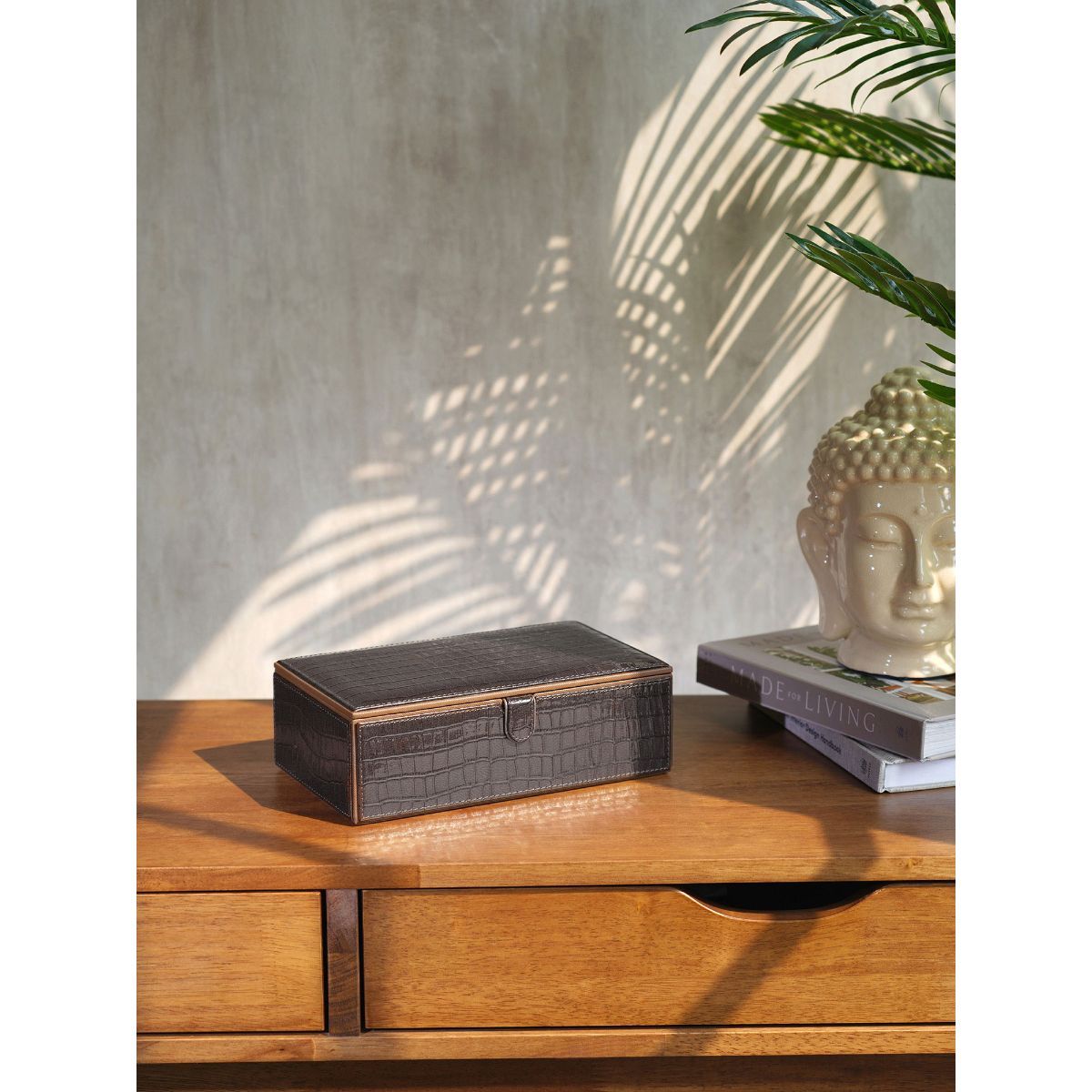 Pure Home + Living Large Brown Boris Lid Box: Buy Pure Home + Living ...