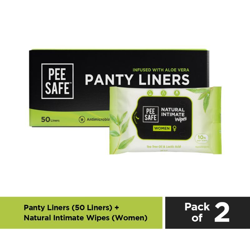 Buy Pee Safe Ultra-Thin Panty Liner And Intimate Wipe For Women Combo ...