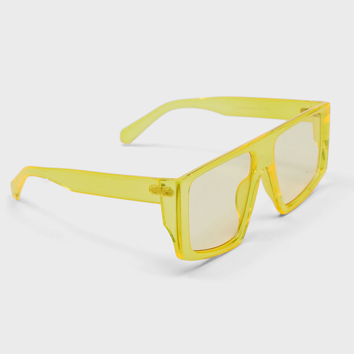 Buy MIXT by Nykaa Fashion Yellow See Through Oversized Square ...