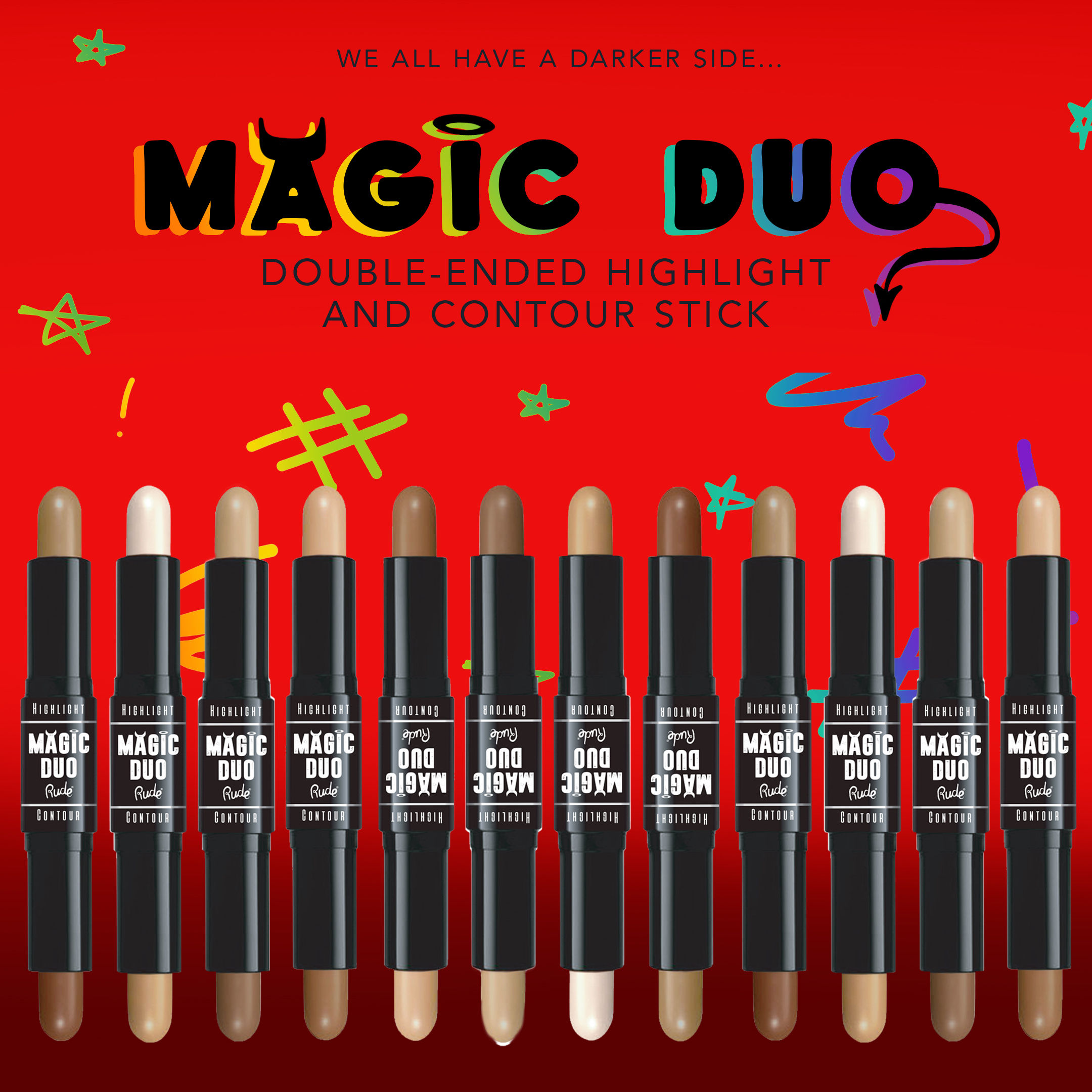 Buy Rude Cosmetics Magic Duo Highlight & Contour Online