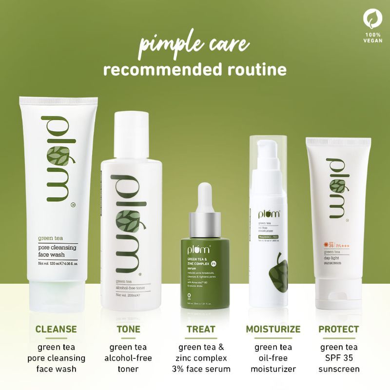 Plum Green Tea & 3% Zinc Complex Face Serum with Acnacidol™ BG - Fights ...