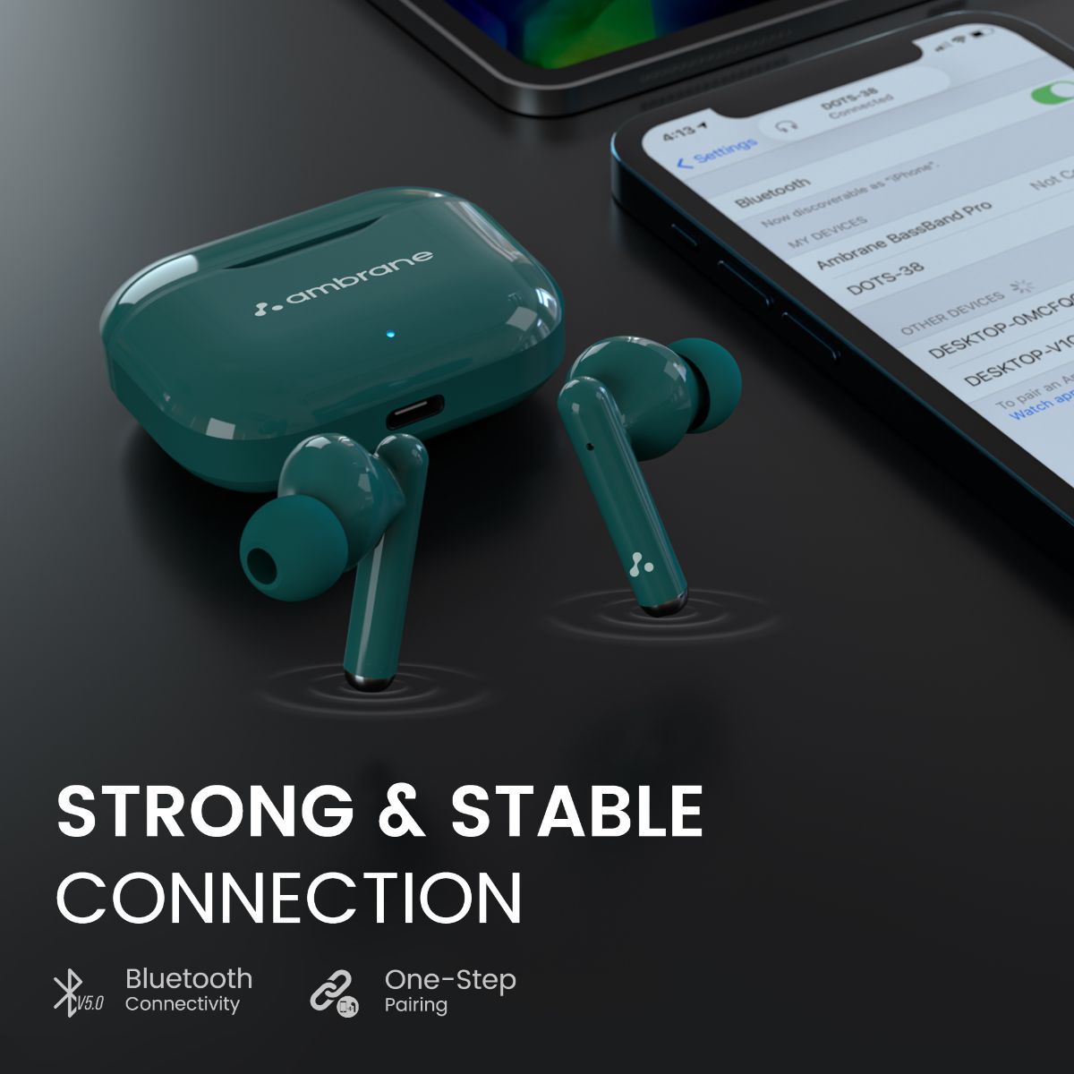 Ambrane Dots 38 True Wireless Earbuds Green: Buy Ambrane Dots 38 True ...