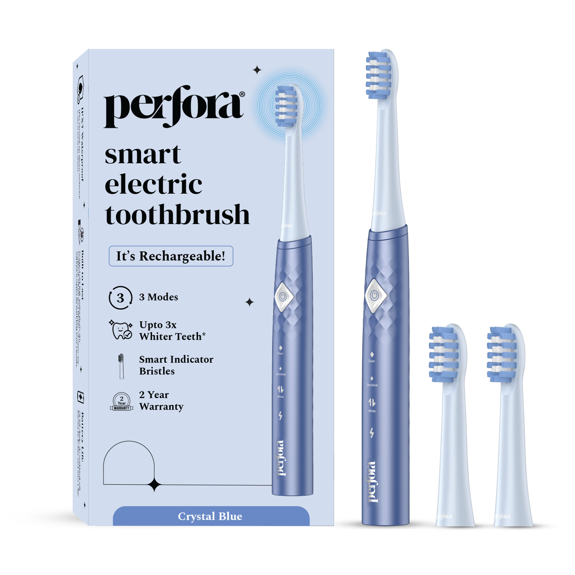 Buy Perfora Rechargeable Electric Toothbrush Model - Crystal Blue Online