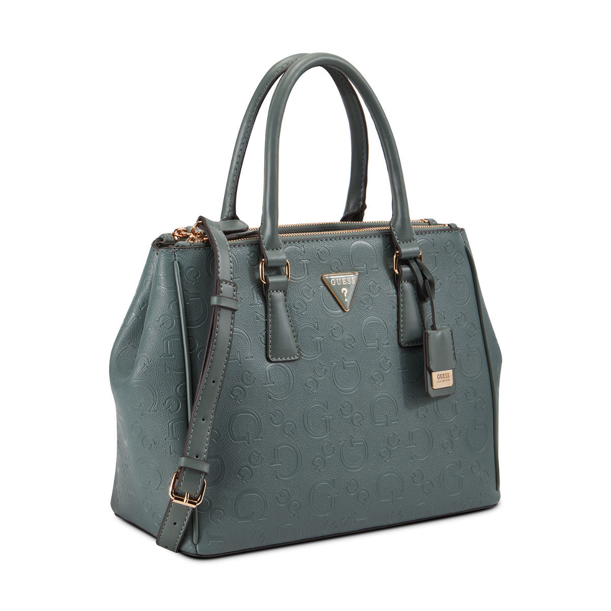 Buy Guess Green Printed Grimball Satchel Bag with Detachable Strap Online