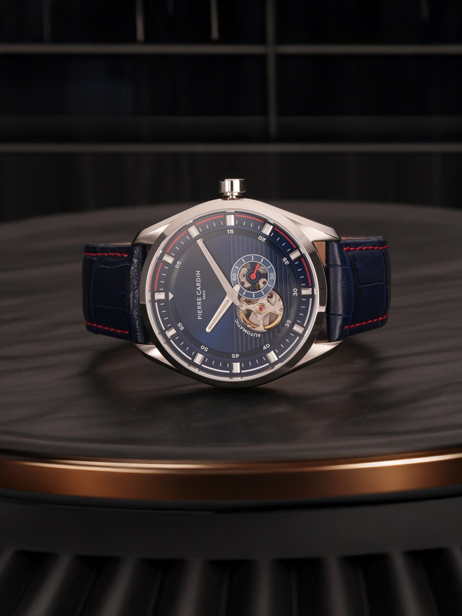 Buy Pierre Cardin Elan Round Dial Blue Watch (CF.1029.LD) (M) Online