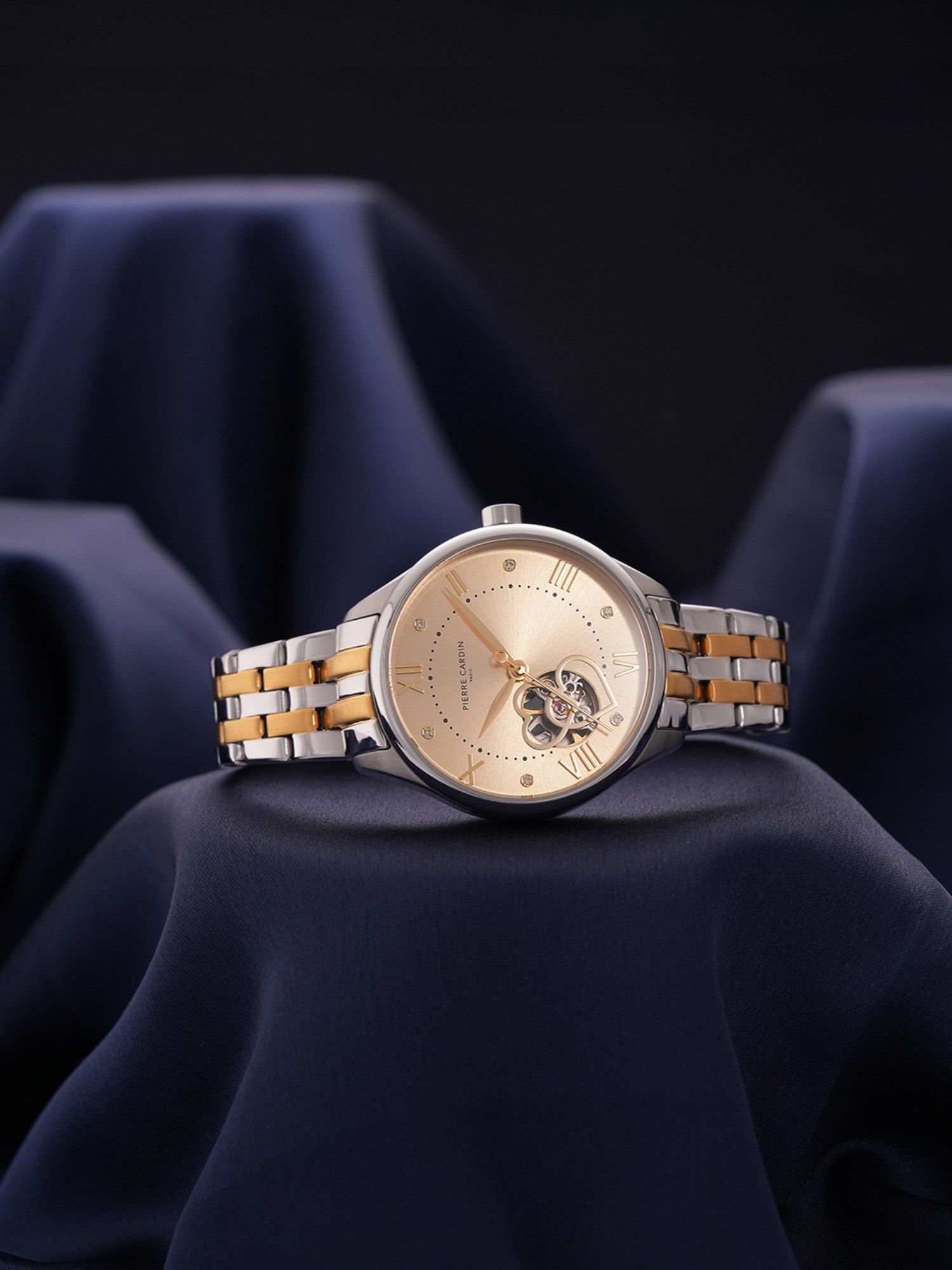 Buy Pierre Cardin Mecanique Round Dial Gold Watch (CF.1034.MU) (M) Online