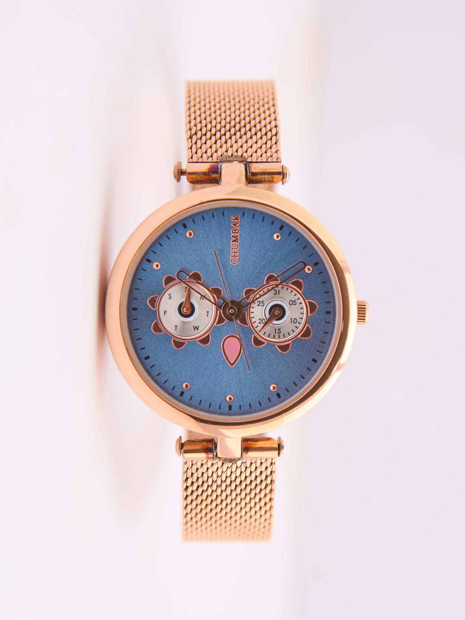 Buy Chumbak Hoot Mesh Strap Blue Watch (New_2025) (M) Online