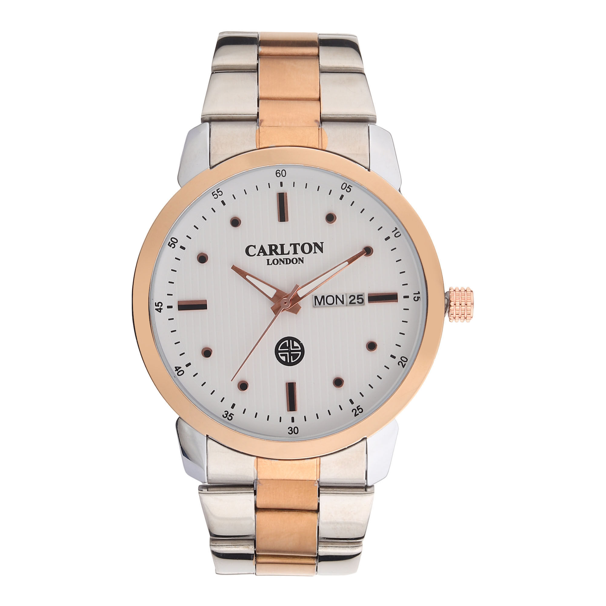 Buy Carlton London Men's White Textured Analogue Watch (CG036RWHR) Online