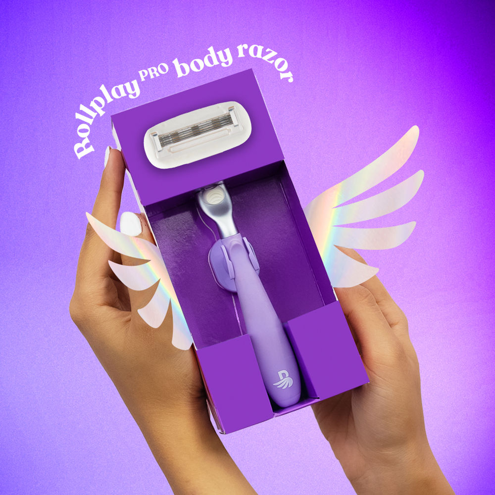 Bombae Rollplay PRO Hair Removal Razor for Women with Rolatek Roller ...