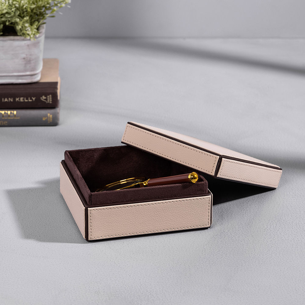 Pure Home + Living Everyday Square Cream Brown Box: Buy Pure Home ...