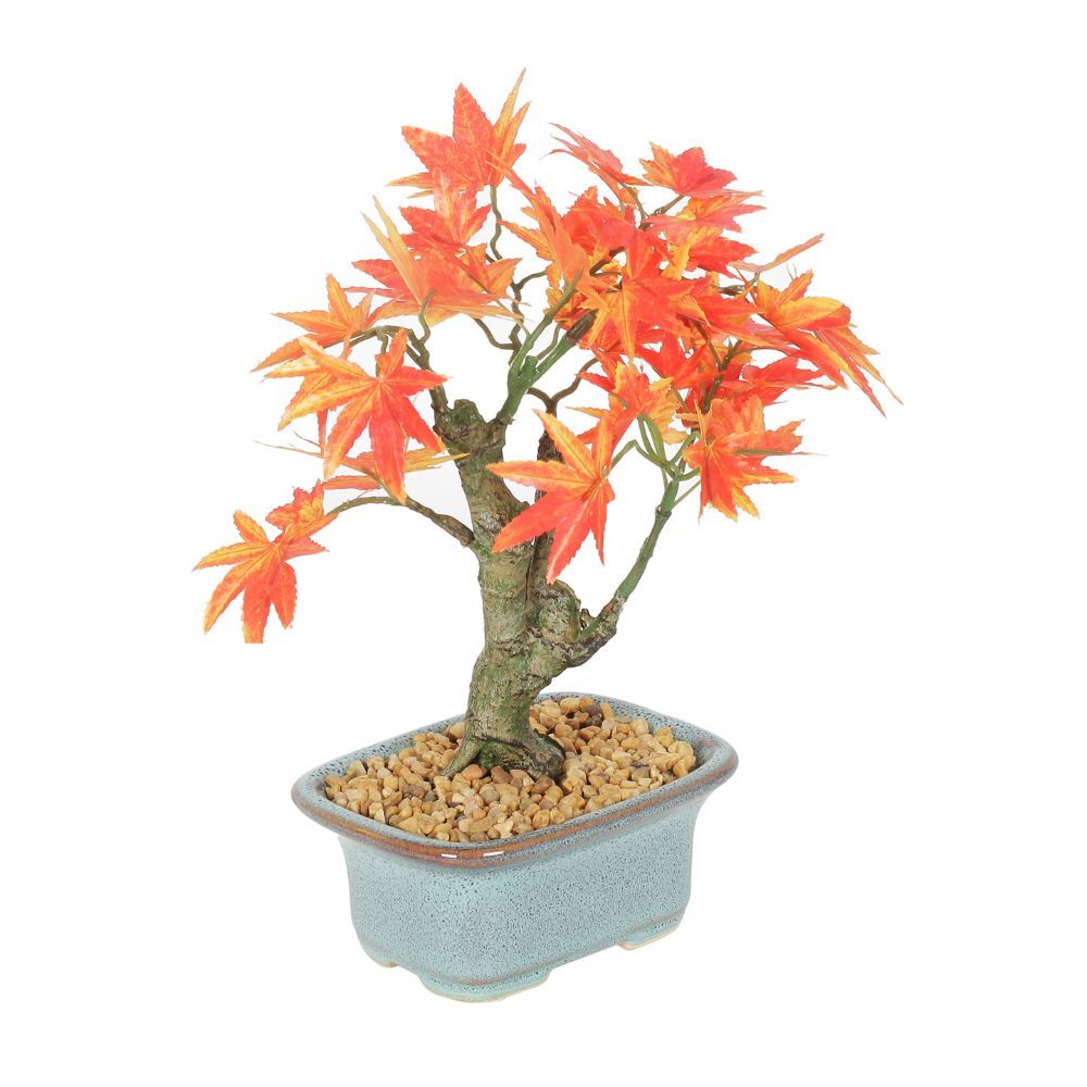 Buy Fourwalls Artificial Japanese Maple Bonsai Plant in a Ceramic Pot ...