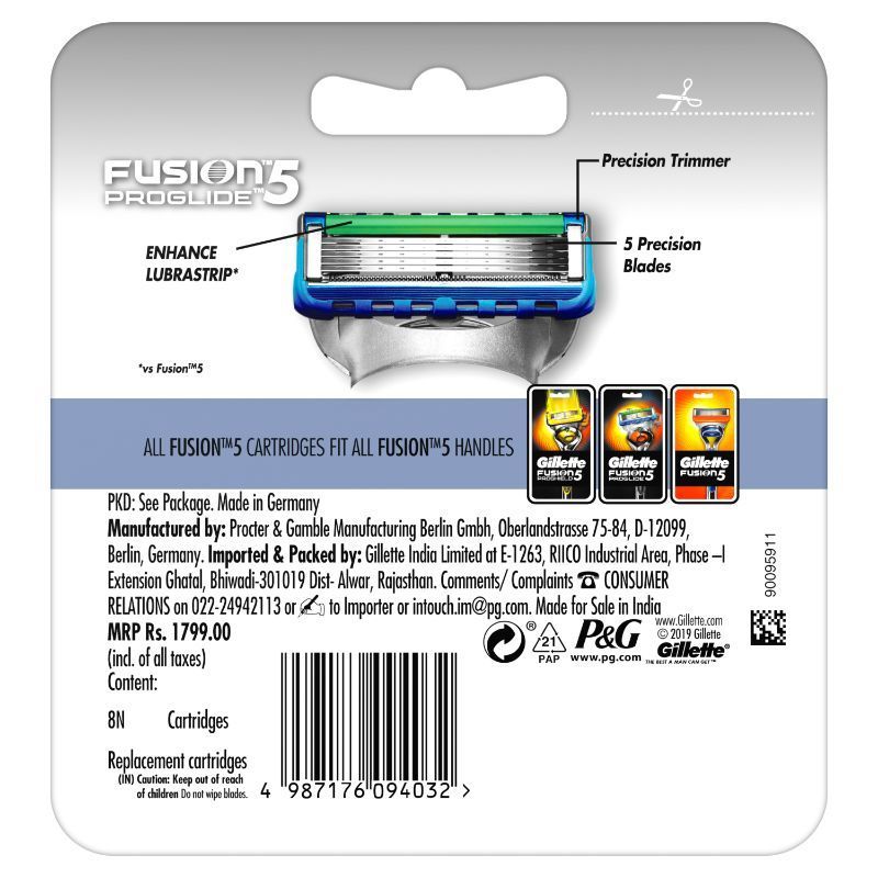 Gillette Fusion Proglide FlexBall Manual Shaving Razor Blades ...