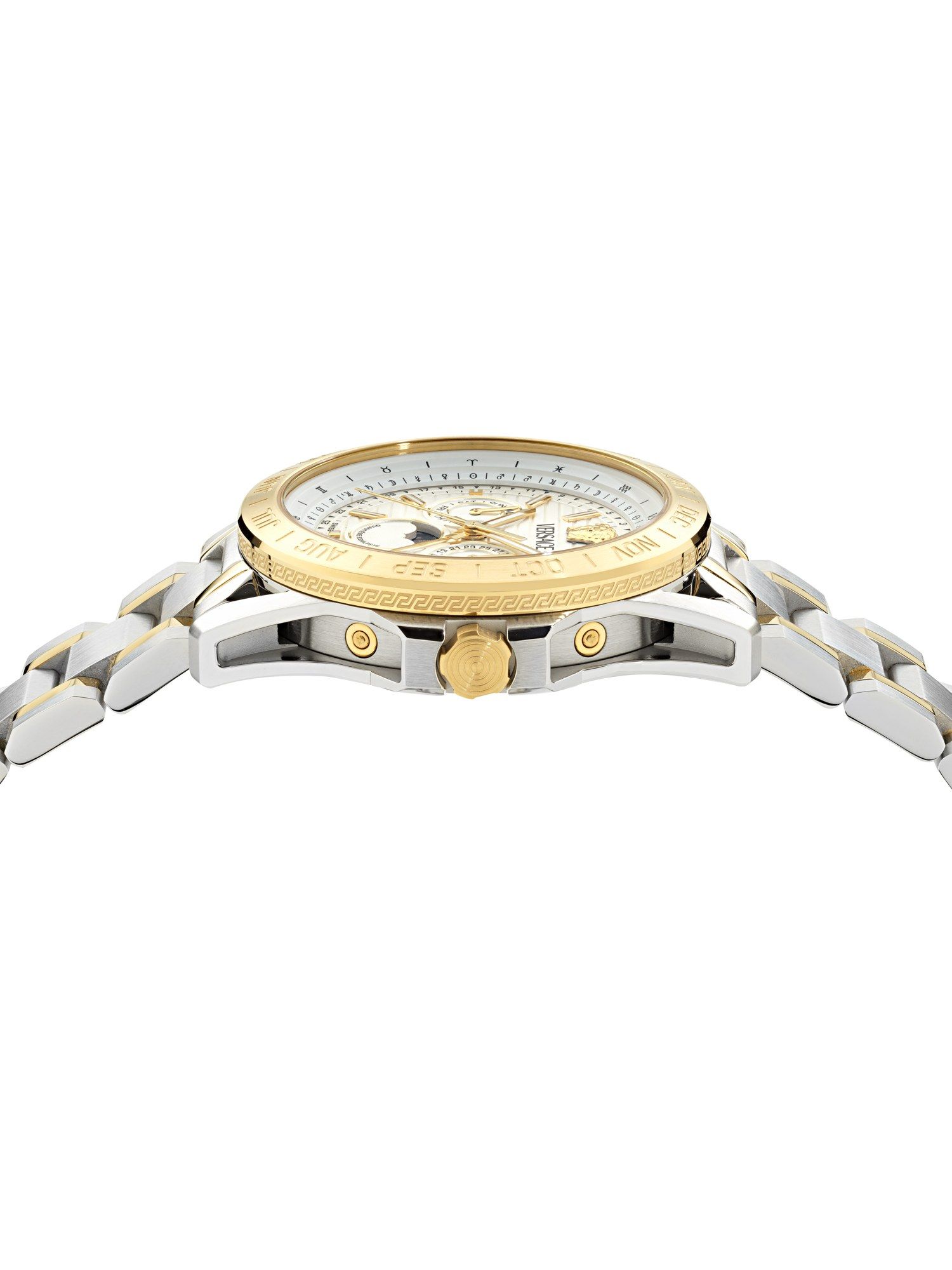 Buy Versace Silver Round Dial Analog Multi Function Chrono Moon phase ...