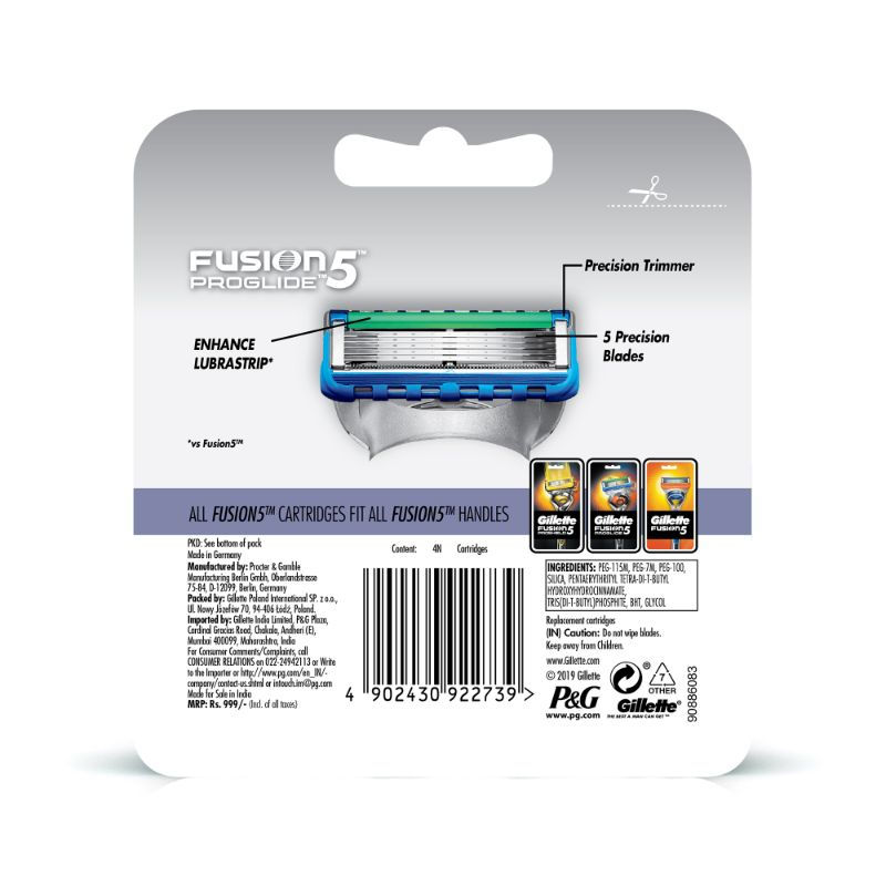 Gillette Fusion Proglide FlexBall Manual Shaving Razor Blades ...