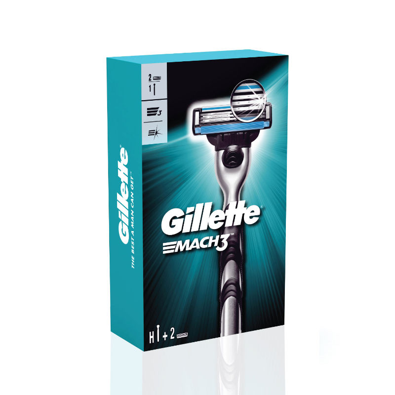 Gillette Mach 3 Shaving Razor + 2 Shaving Blade (Cartridge): Buy ...