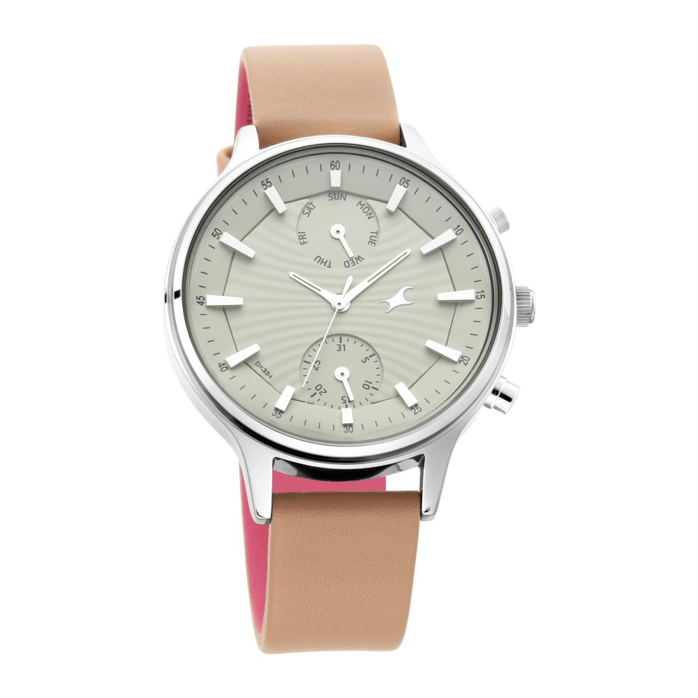 Buy Fastrack 6208SL02 Beige Dial Analog Watch For Women Online
