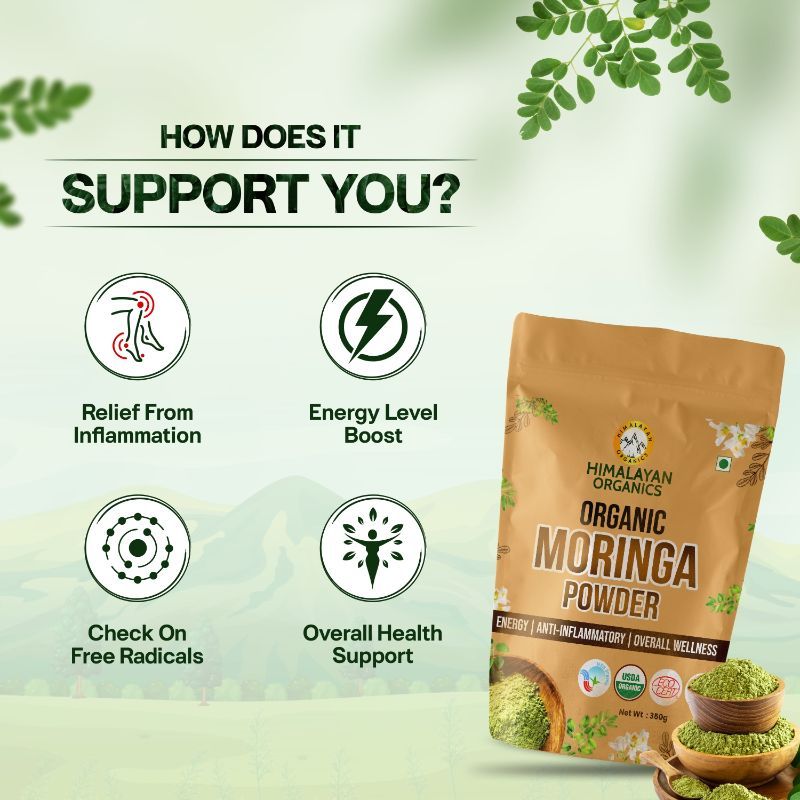 Himalayan Organics Certified Organic Moringa Powder: Buy Himalayan ...