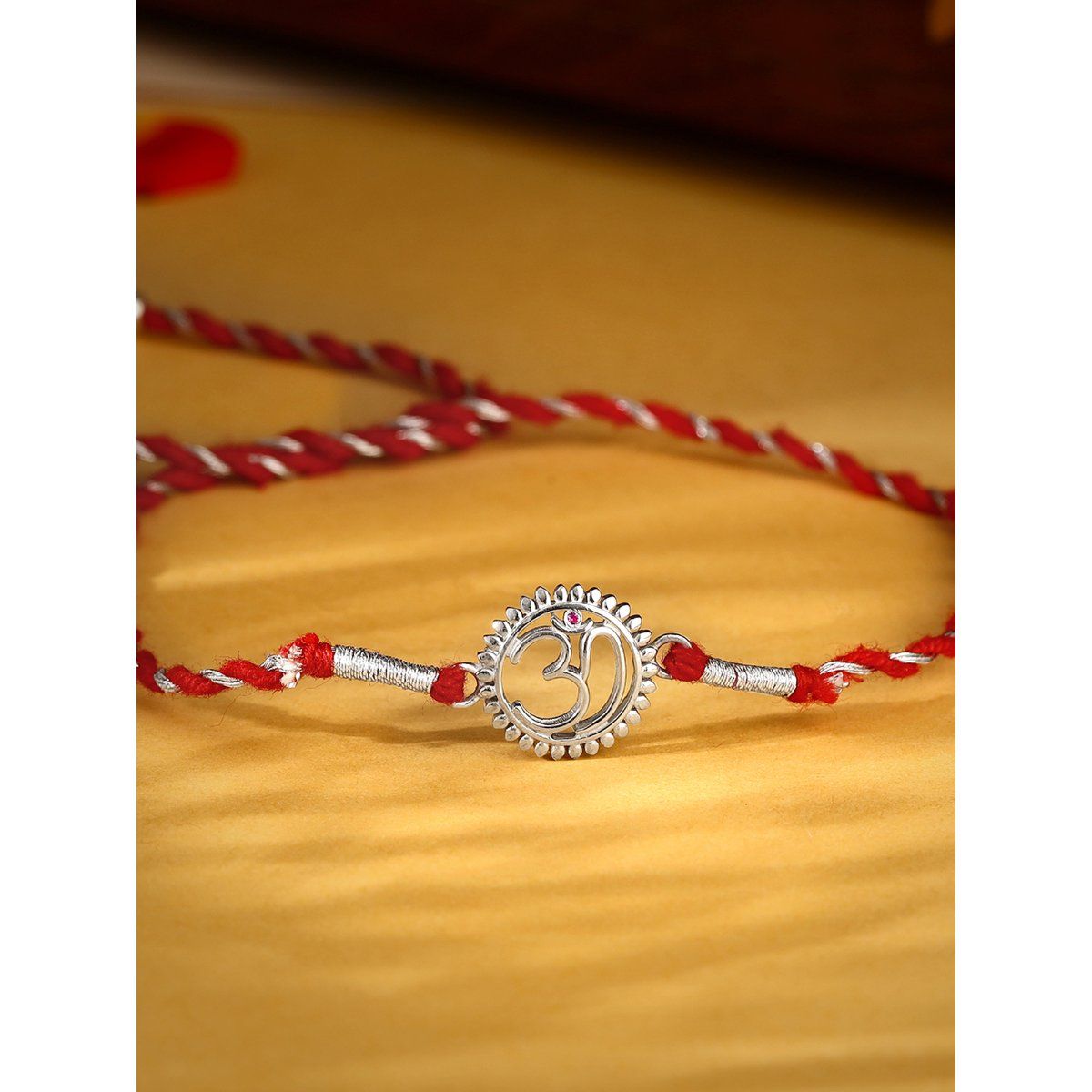Buy GIVA Silver Om Mandala Rakhi Online