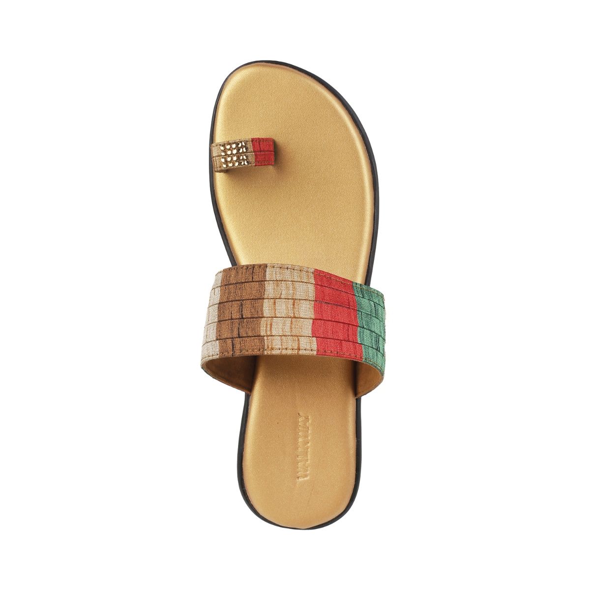 Buy Walkway Gold Stripes Wedges Online