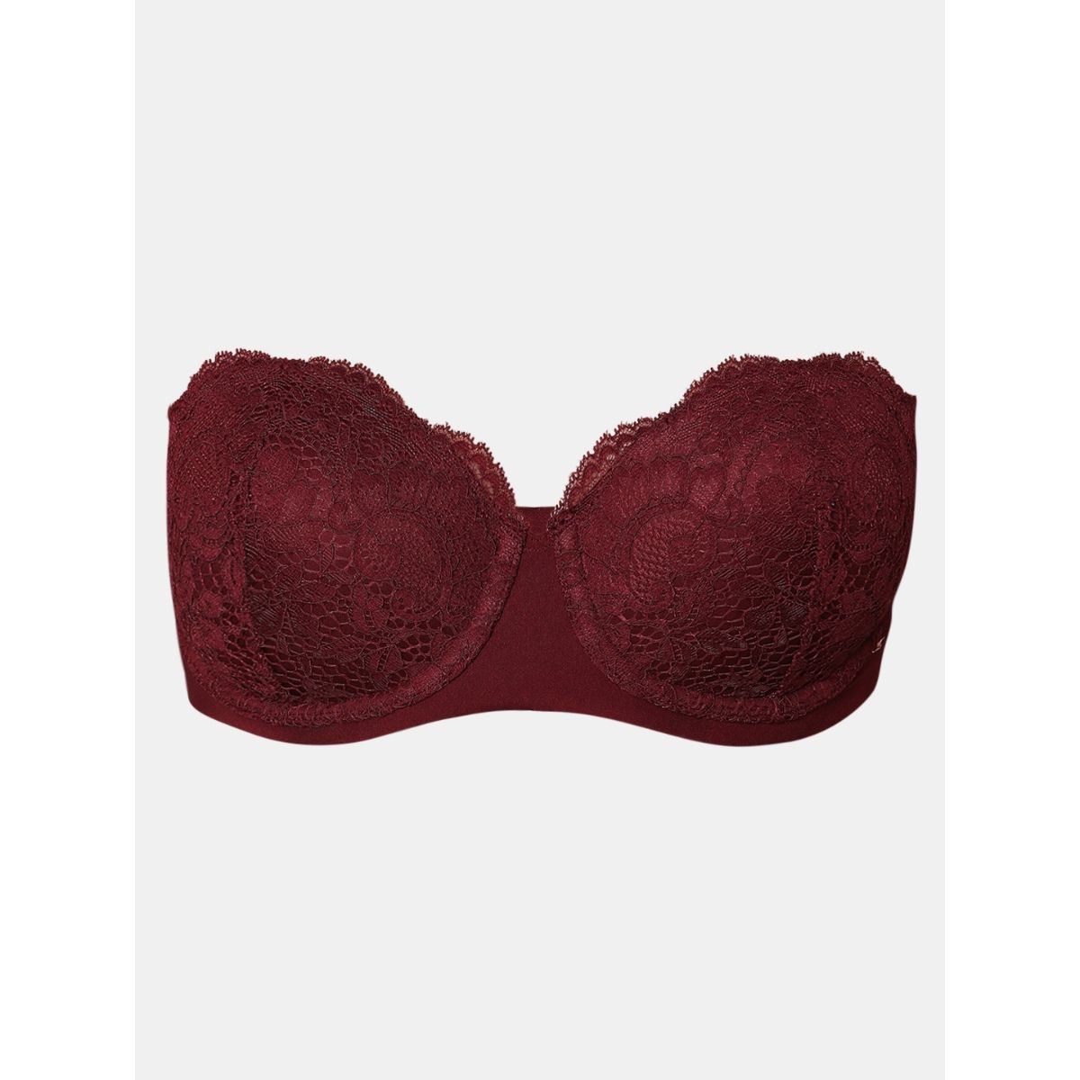 Vero Moda Intimates Lightly Lined Built In Wire Strapless Bra - Maroon ...