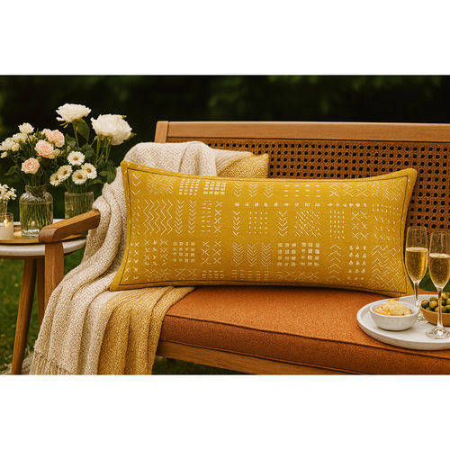 yellow rectangle cushion