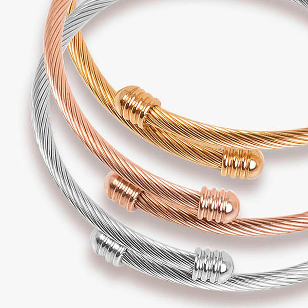 Fablestreet Cable Wire Cuff Set - Tricolour: Buy Fablestreet Cable Wire ...