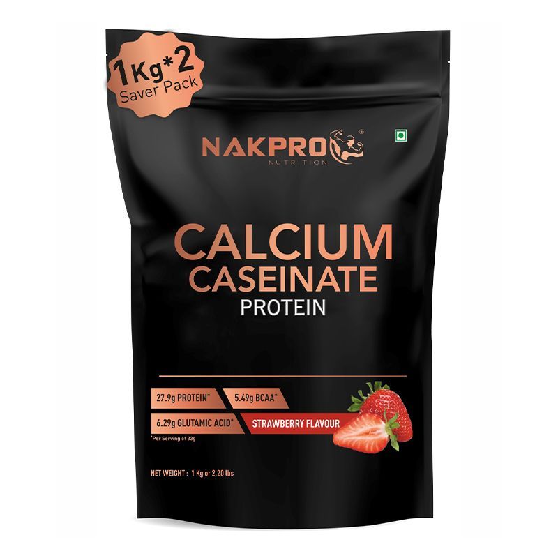 Buy NAKPRO Calcium Caseinate - Strawberry Flavour Online