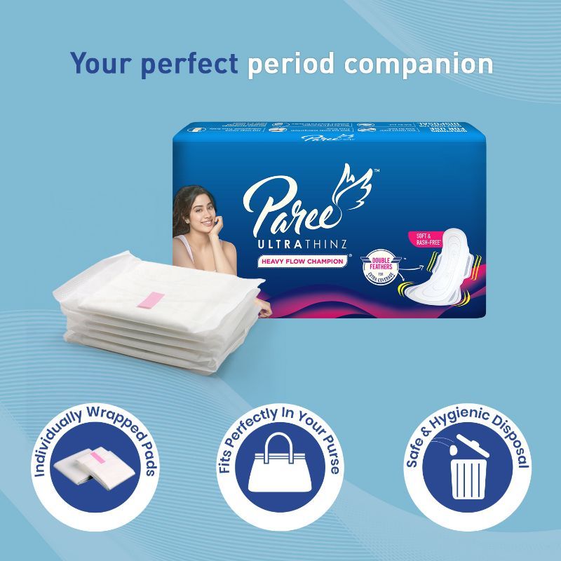 Paree Ultra Thinz Soft & Rash Free Double Feathers XXL Sanitary Pad ...
