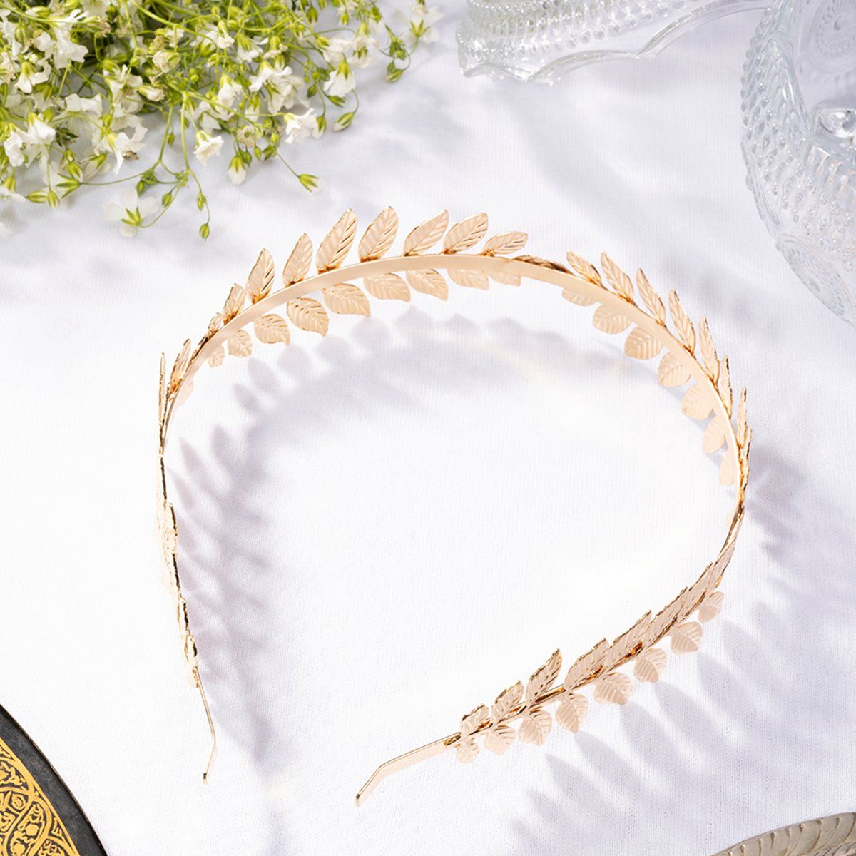 Buy Niscka Gold Plated Petal Design Hair Band Online