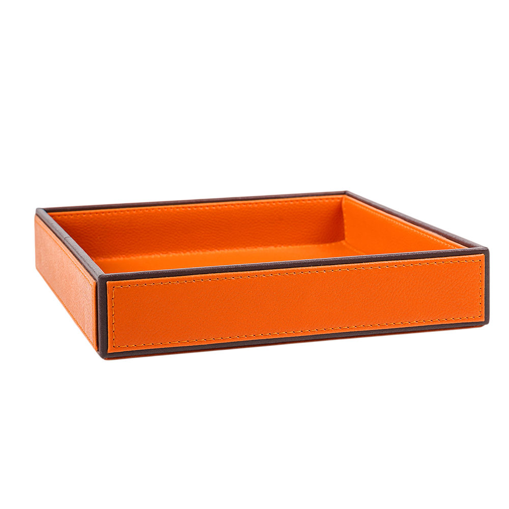 Buy Pure Home + Living Square Orange Brown Tray (1) Online