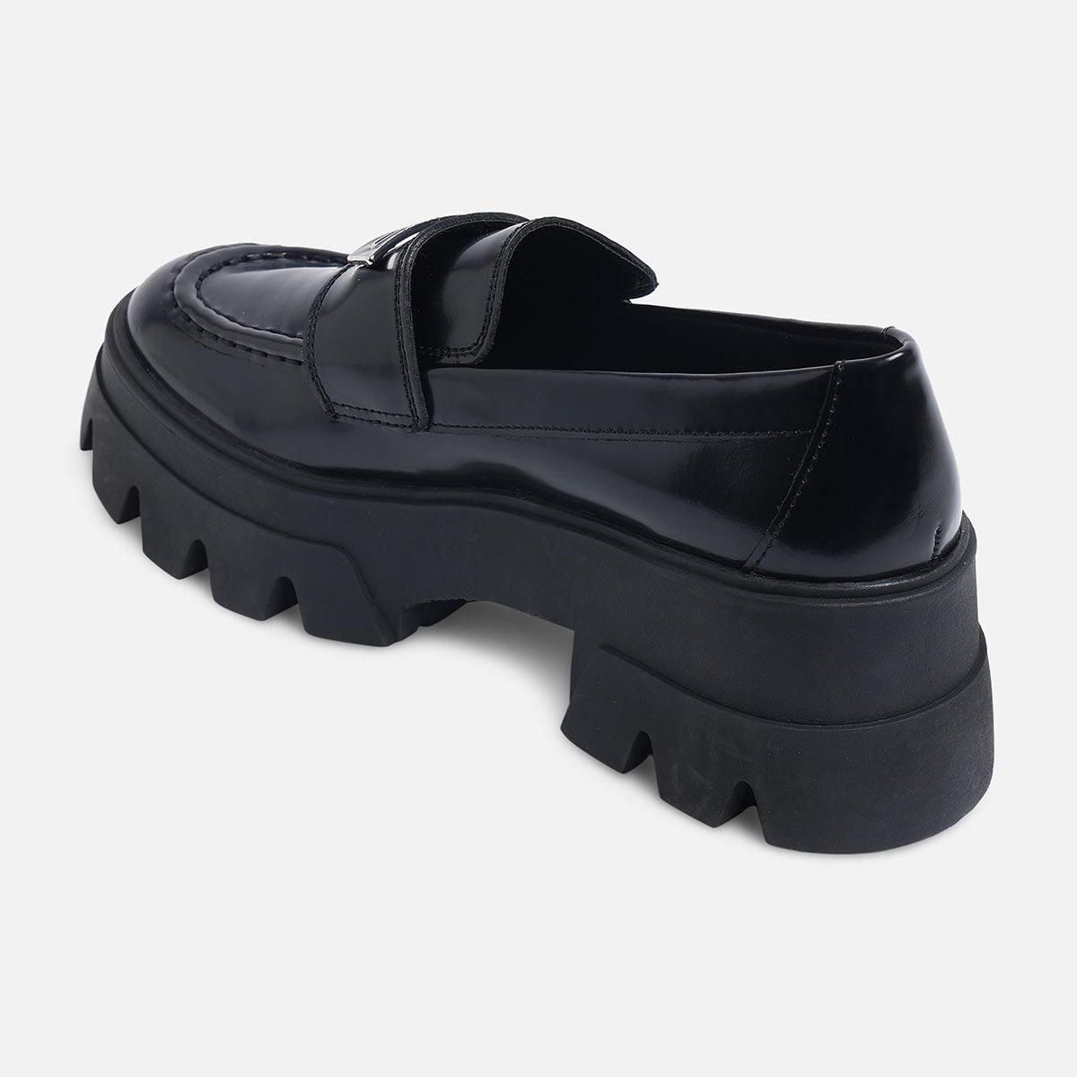 Buy Aldo Grandwalk Leather Black Solid Structured Shoe Online